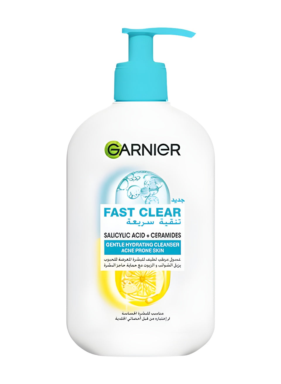 Garnier Fast Clear Gentle Cleanser, Deep Hydrating Face Wash for Acne ...